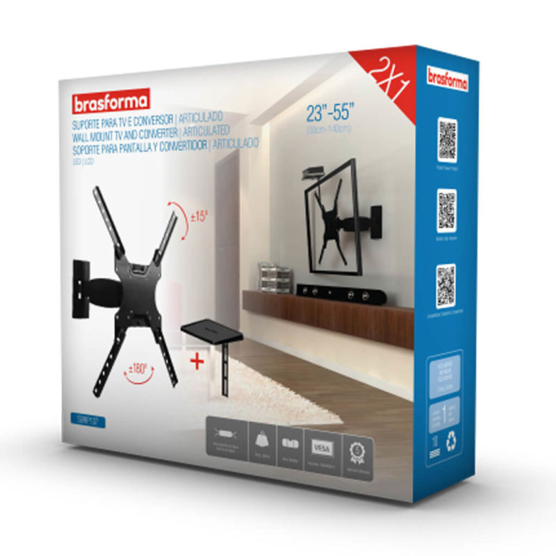 Suporte Articulado para TV de 23” a 55” - Brasforma SBRP137