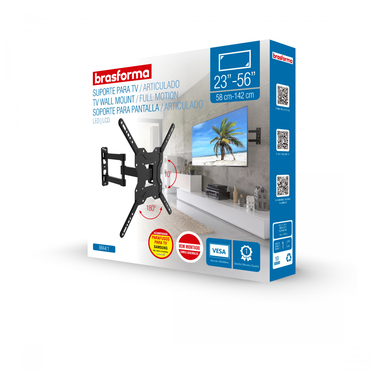 Suporte ARTICULADO para TV de 23 a 56” – Brasforma BRA4.1