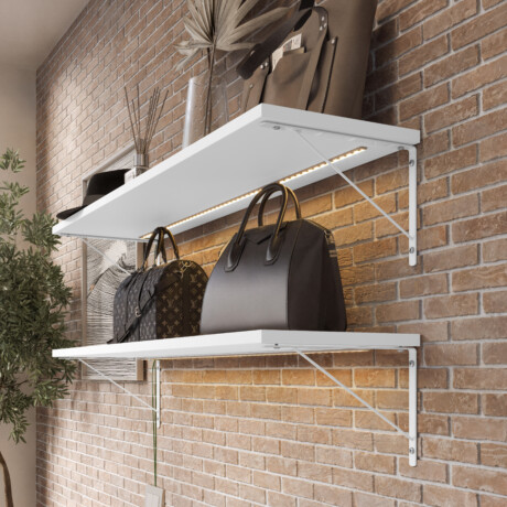 Mão Francesa Slim Ultraleve 22cm Brasforma Branco - MFS-22B